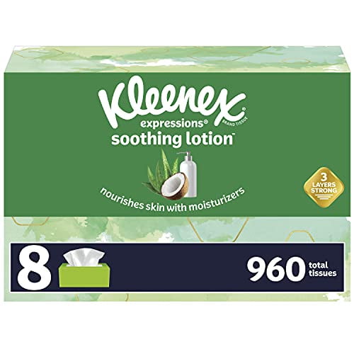 Kleenex Expressions Soothing Lotion Facial Tissues with Coconut Oil ...