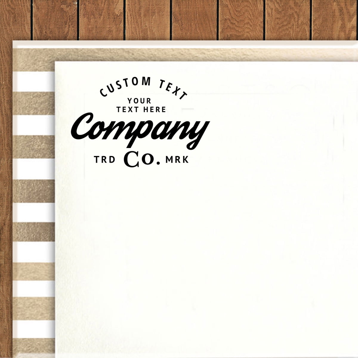 Printtoo Round Custom Text Trading Company Rubber Stamp Self Inking ...