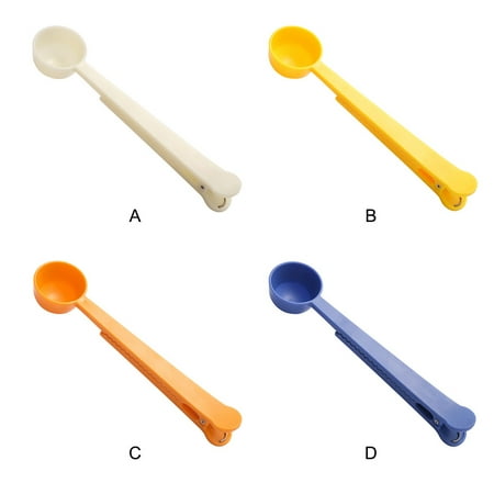 Food Sealer Clip Kitchen Coffee Powder Sealing Spoon Long Handle Manual ...