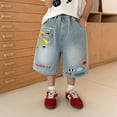 Boys' Pants Kids Fashion Cartoon Print Baby Denim Shorts Versatile ...