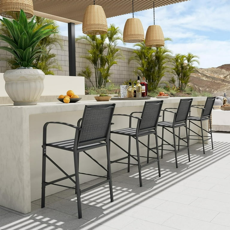 Tall metal outdoor chairs store
