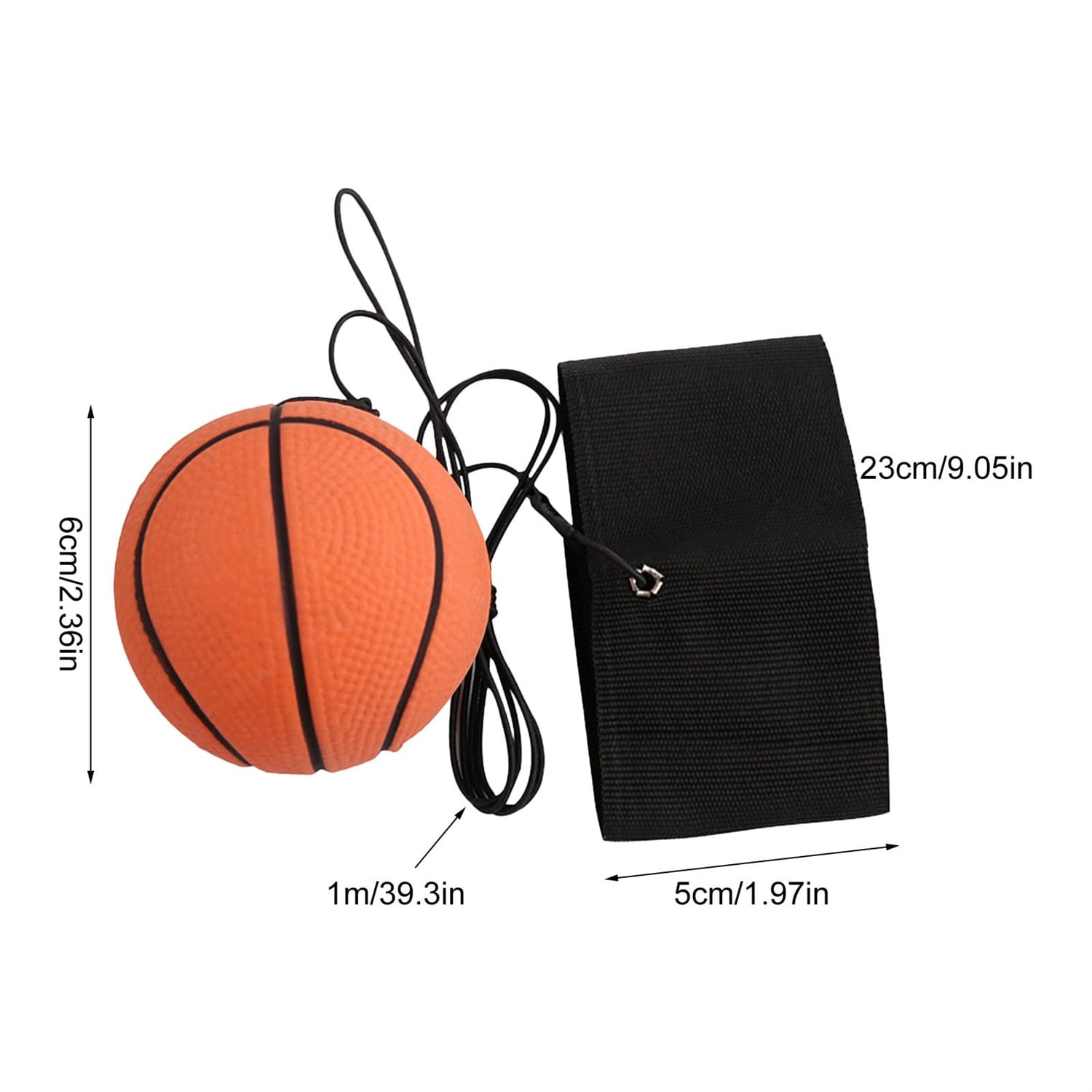 Wrist Return Ball 2.36 Inch Sports Wrist Balls on a String Rubber Rebound Bouncy Wristband Balls on Elastic String for Wrist Exercise or Play Basketball Tennis Baseball and Football Walmart