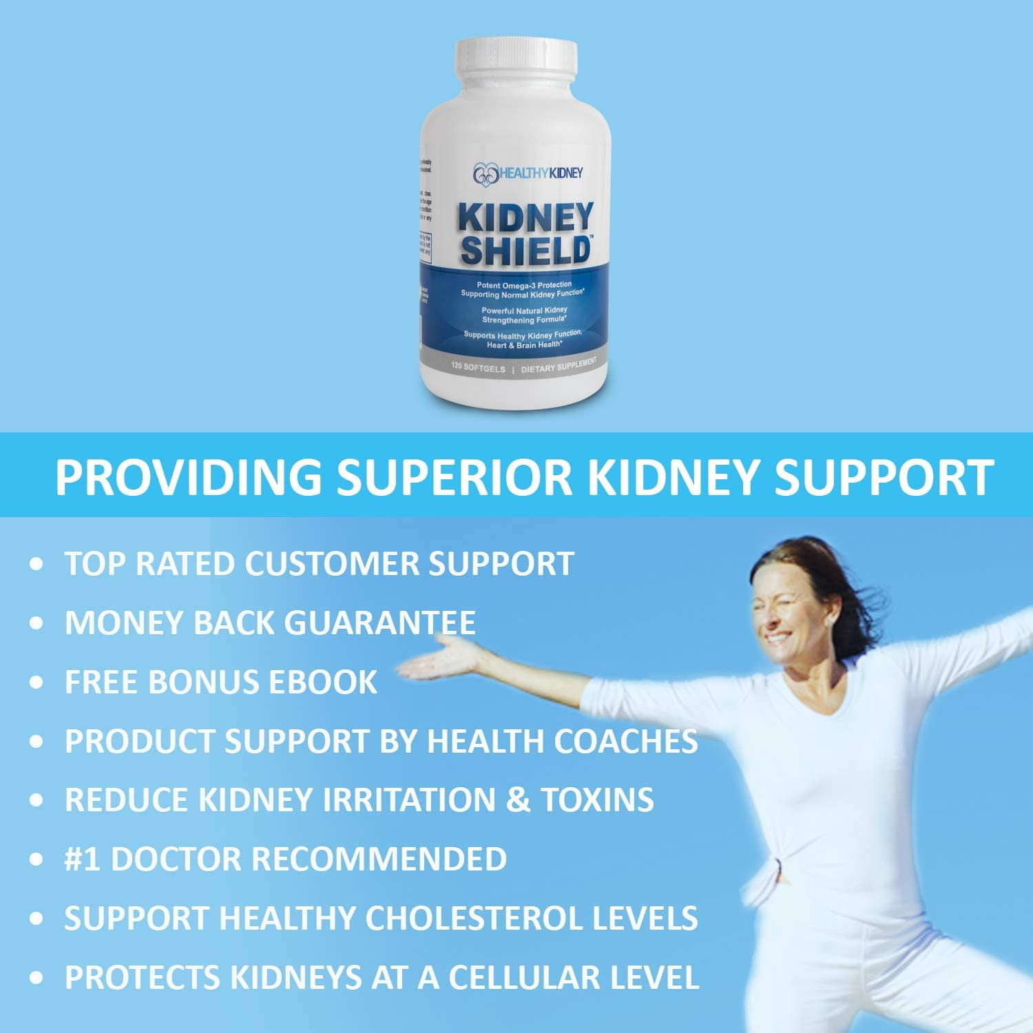 Buy Healthy Kidney Kidney Shield: Kidney Detox Supplement plus Vitamins ...