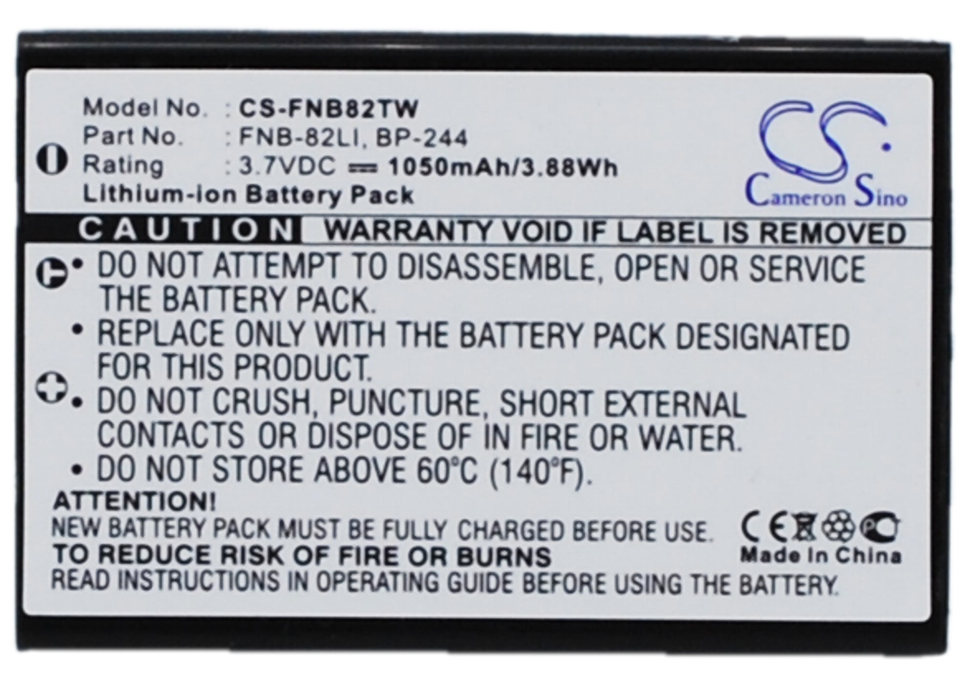 1050mAh YAESU FNB-82LI Battery for VX-2E VX-1 VX-2 VR-160 VX-2R VX-3 ...