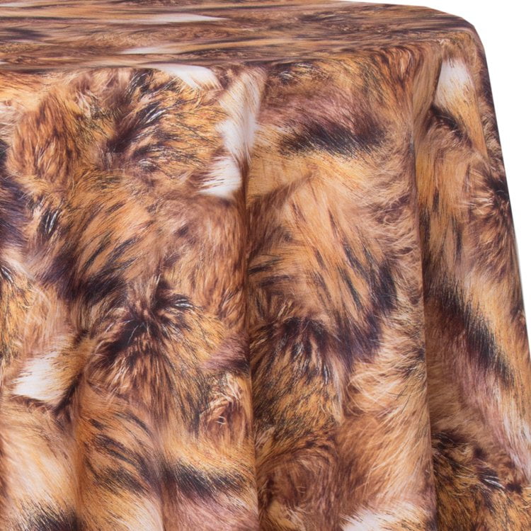 Ultimate Textile Faux Fur 84-Inch Round Tablecloth - Walmart.com