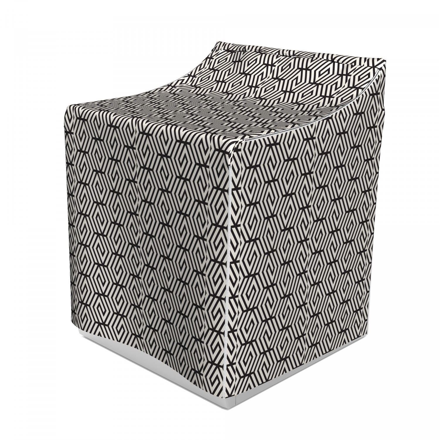 Lattice Washer Cover, Twisted Lines Inside Hexagon Shapes in Repetition ...