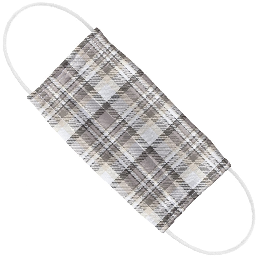 Light Beige Plaid 1-Ply Reusable Face Mask Covering, Unisex - Walmart.com