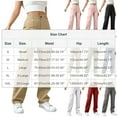 Giftesty Women's Solid Color Elastic Waist Multi-Pocket Button Zipper ...