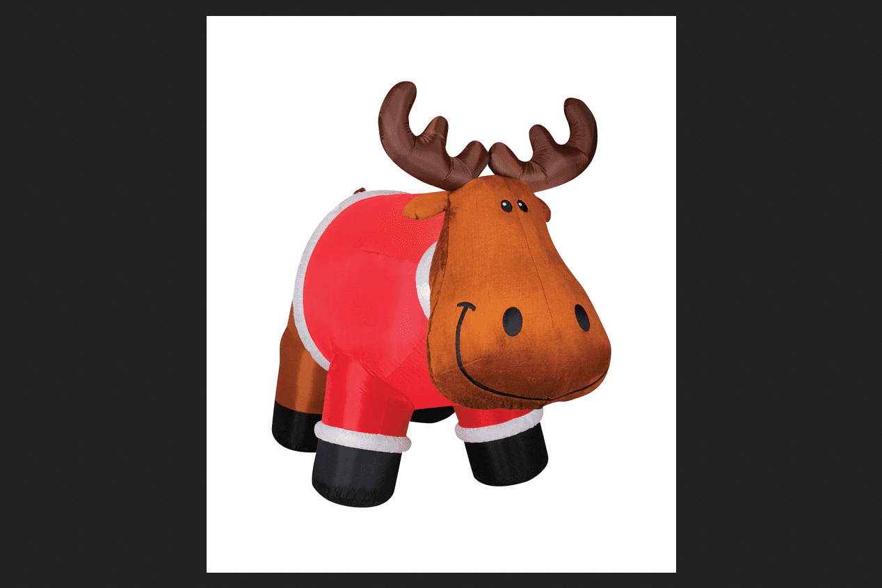 Gemmy Industries Airblown Moose Christmas Inflatable Fabric 24-7/16 in ...