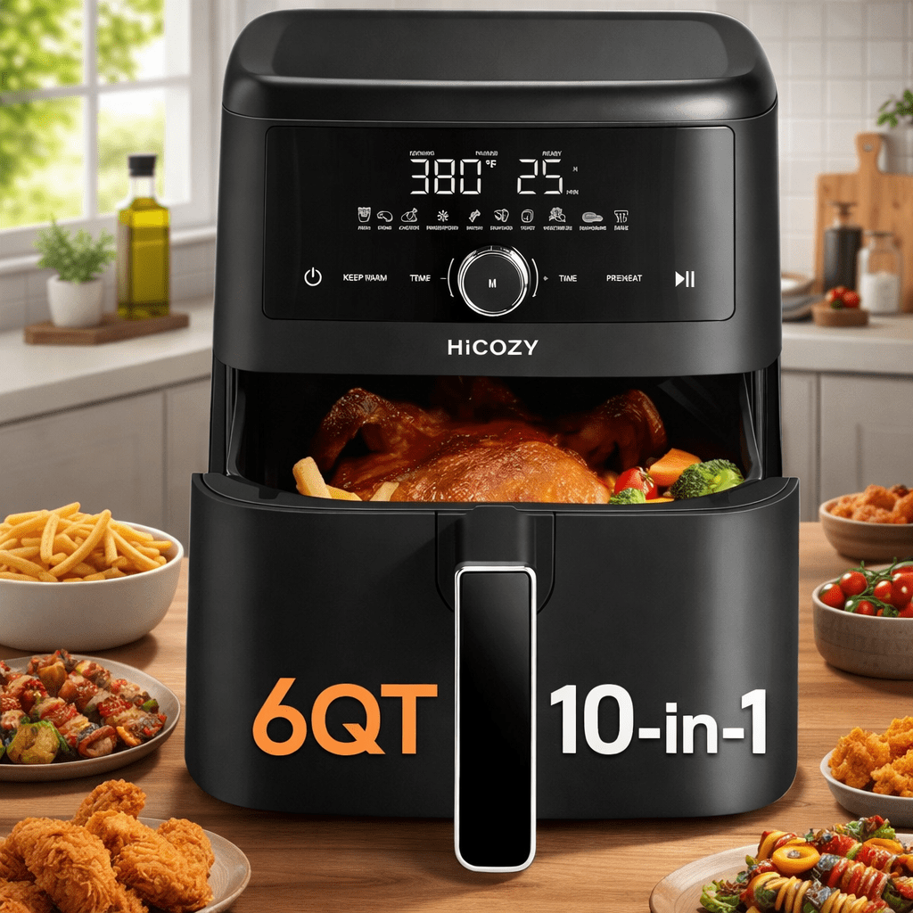 Click here for Hicozy Air Fryer 6qt 10-In-1  400f For Hot & Crisp... prices