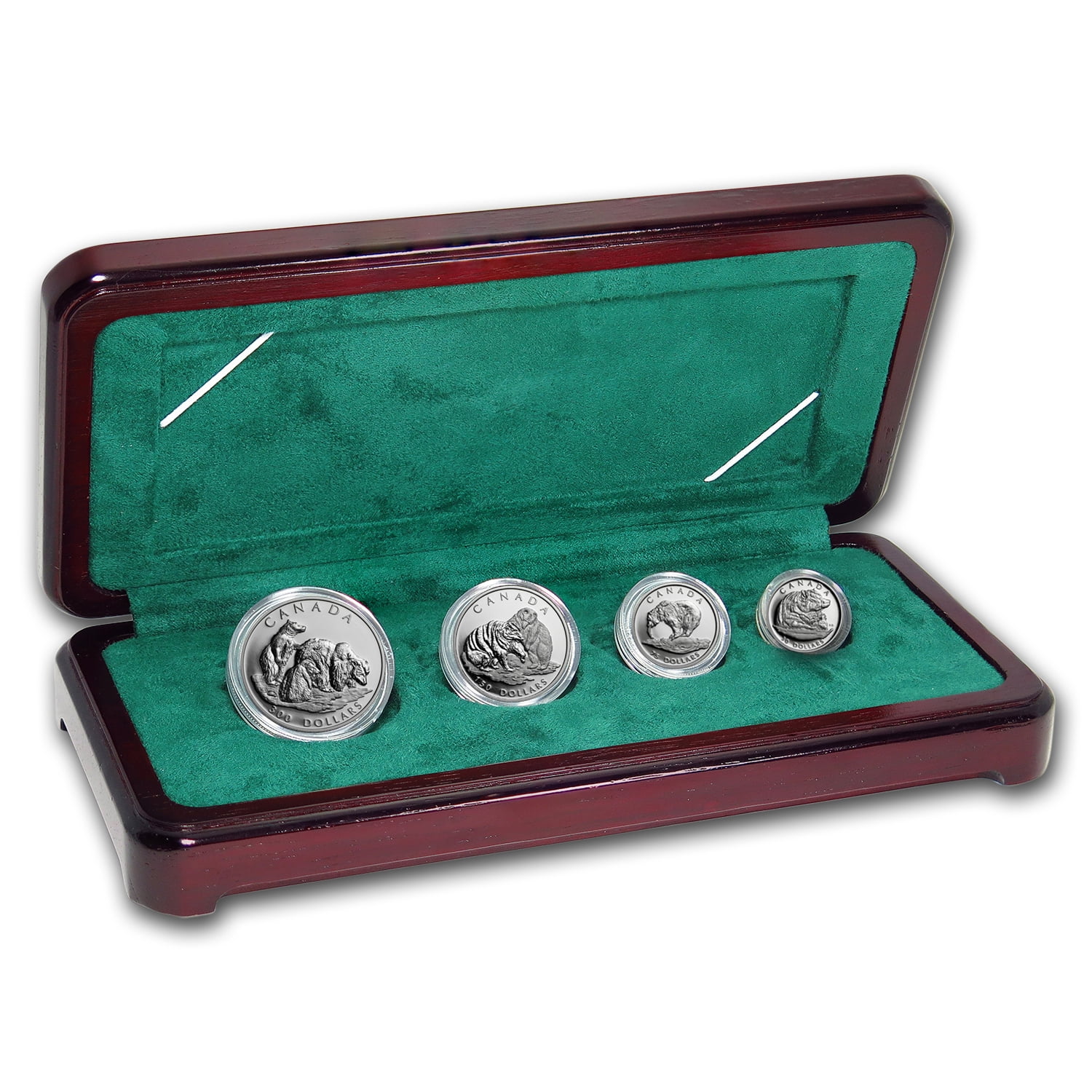 2004 Canada 4-Coin Platinum Proof Set: Grizzly Bear - Walmart.com