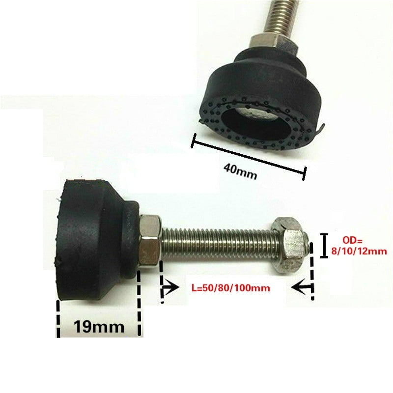 2pcs M8/M10/M12 Adjustable Foot Cups Furniture Glides Articulated ...