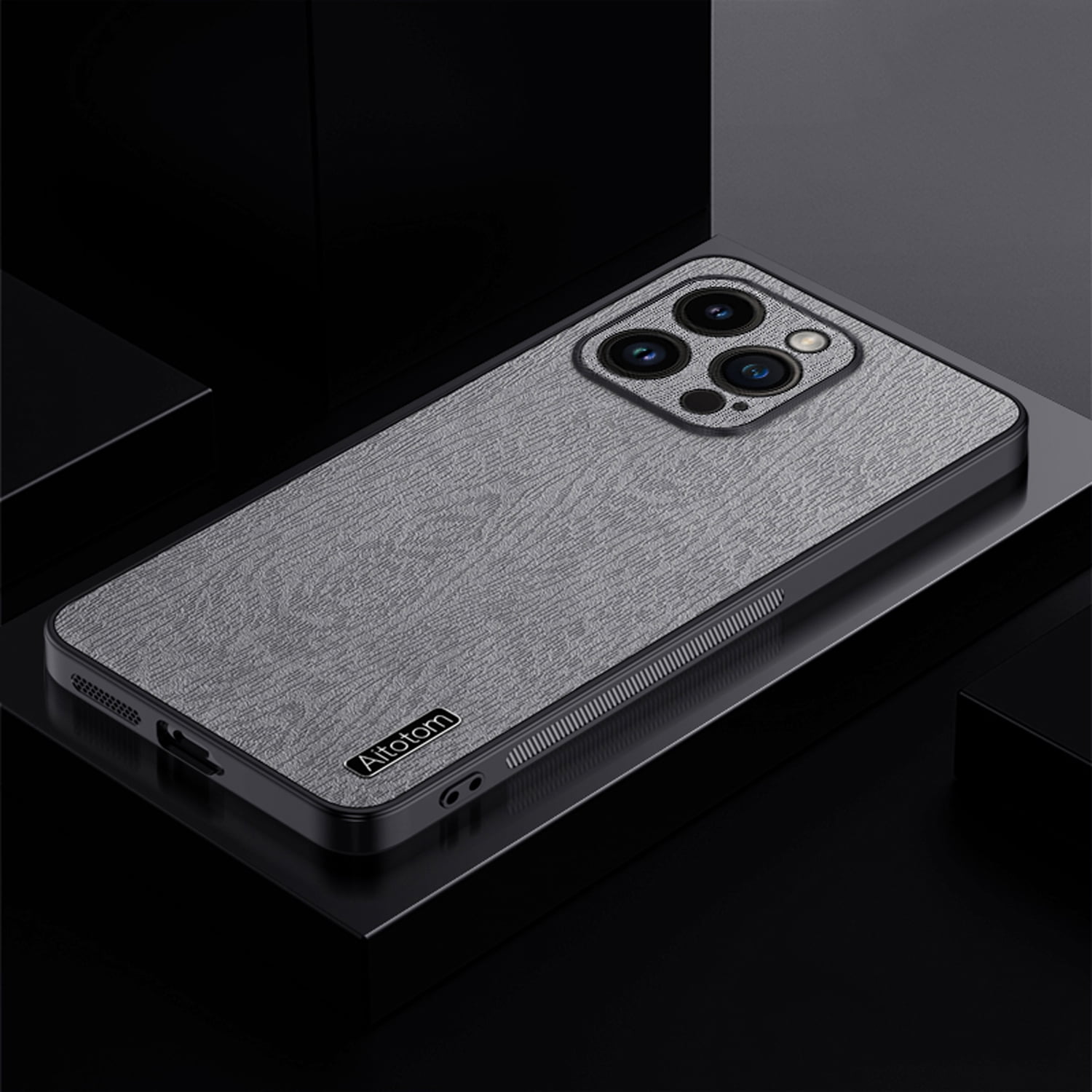Nalacover Case for iPhone 13 Pro Max, Luxury Bark Pattern PU Leather ...