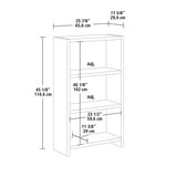 Mainstays Westley 3 Shelf Bookcase, Warm Walnut Finish - Walmart ...