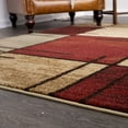 Better Homes & Gardens Spice Grid Indoor Area Rug, Red, 5' x 7 ...