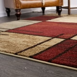 Better Homes & Gardens Spice Grid Indoor Area Rug, Red, 5' x 7 ...