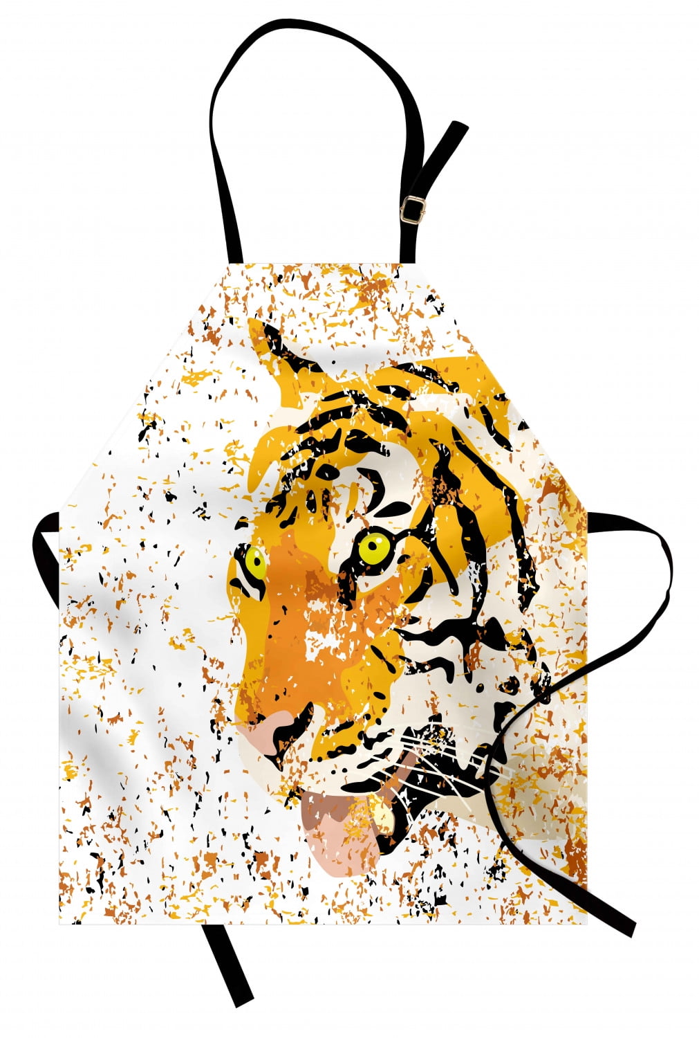 Animal Apron Wildlife Theme Vector Illustration of a Tiger Portrait ...