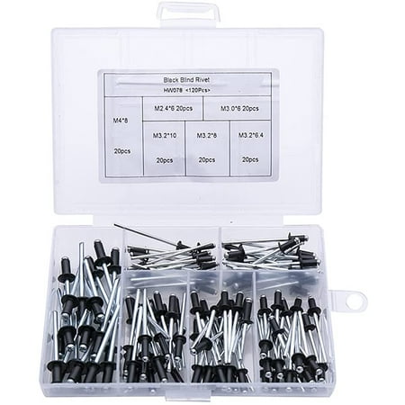 SICED 120 Pieces Blind Rivets, Metal Blind Rivets, Aluminum Blind ...