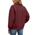 Aellinatey Faux Women Fall Fashion Casual Zip Up Oversized Trendy ...