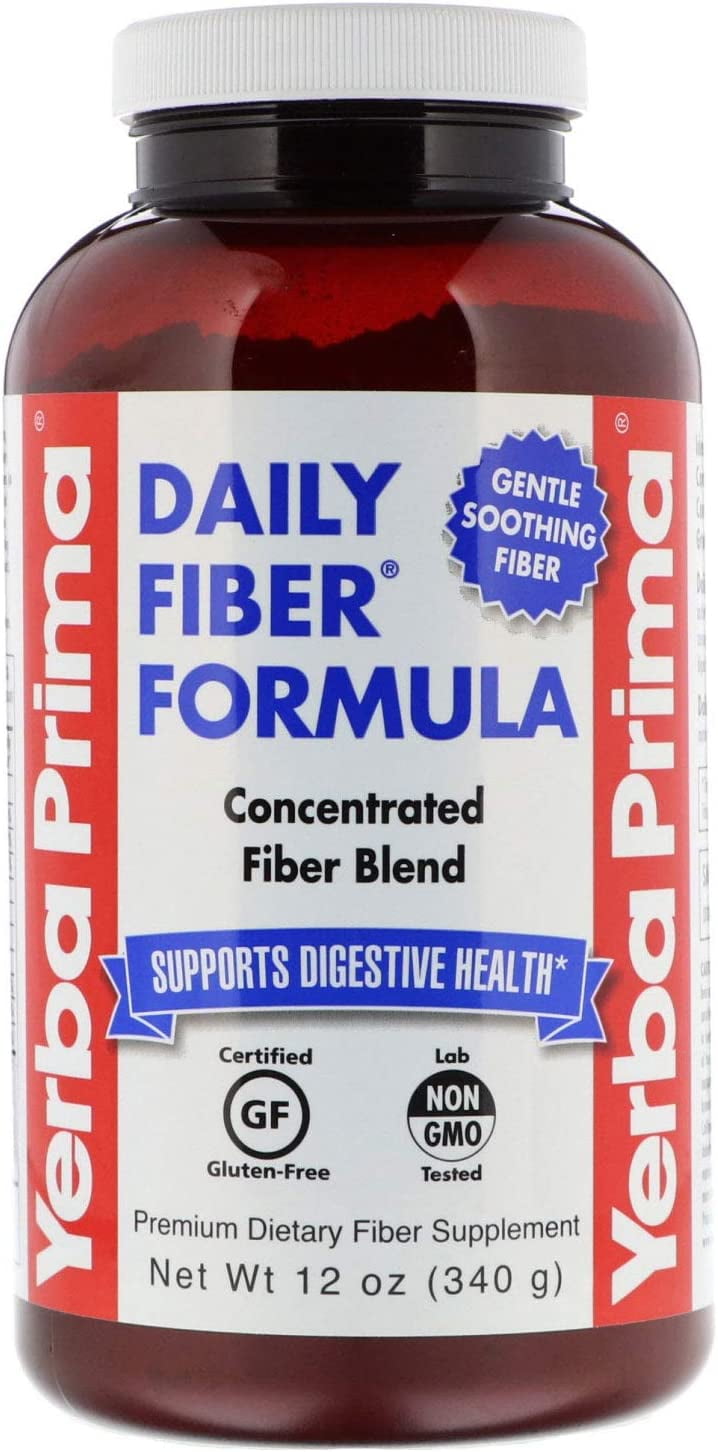 Yerba Prima Daily Fiber Formula Powder - 12 oz Soluble & Insoluble ...