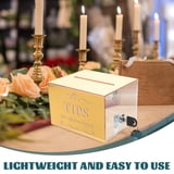 MLINS Acrylic Tip Collection Box With Lock Money Storage Container ...