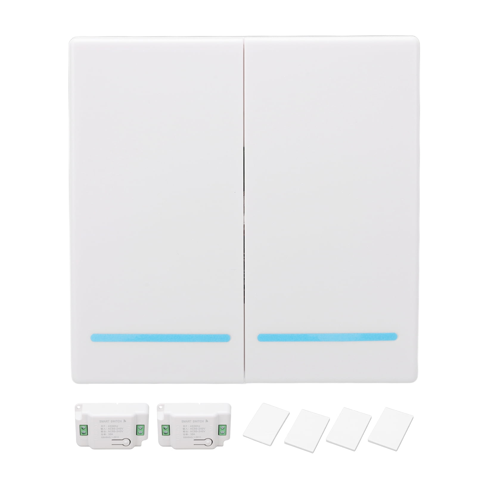 Interruptor de luz inalámbrico de 433MHz, interruptor de pared con ...