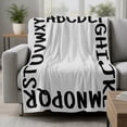 Black Letters Blanket Soft Cozy Warm Twin Blanket for Bed, Plush Fuzzy ...