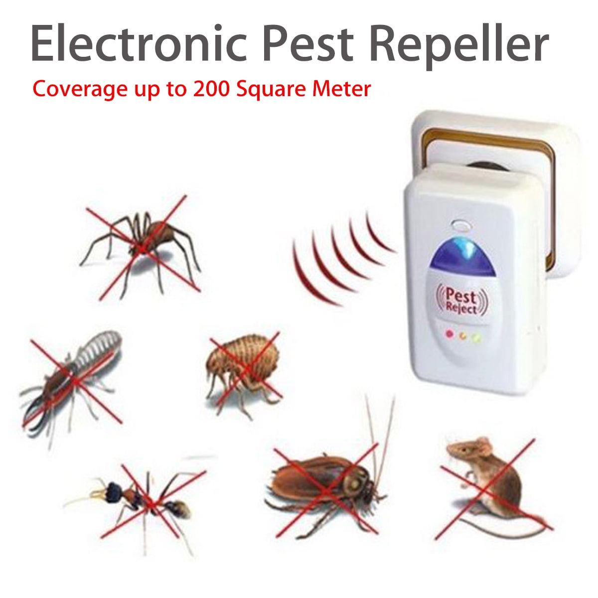 Ultrasonic Electronic Pest Repeller Control Mosquito Bug Rat Spider ...