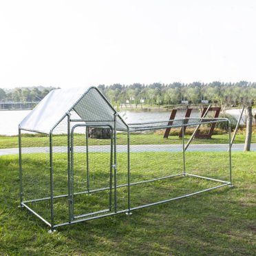 ZZSP Chicken Coop Chicken Run Pen for Yard with Cover 130"×40"×40 ...