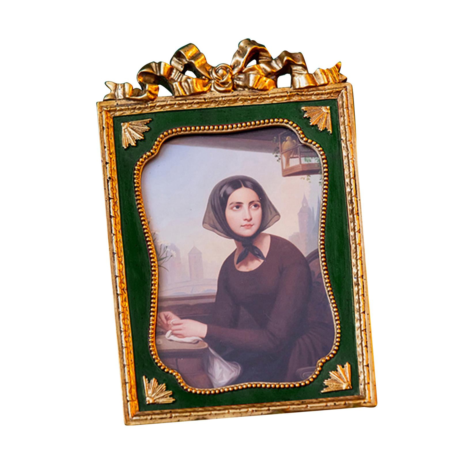 Retro Green Polyresin Photo Display Frame, Wall Mount Old-fashioned ...