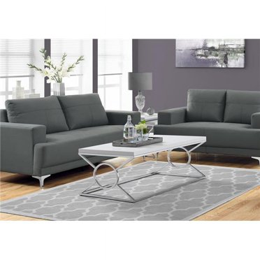 32 White Glass And Metal Two Tier Round Coffee Table - Walmart.com