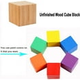 NOGIS 8 Pcs 2 Inch Wooden Blocks Unfinished Wooden Blocks for Crafting ...