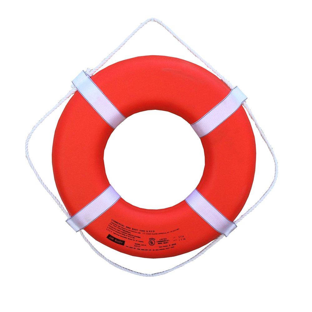 Jim-Buoy GO-30 U.S.C.G. Approved G-Series Life Ring - 30", Orange ...