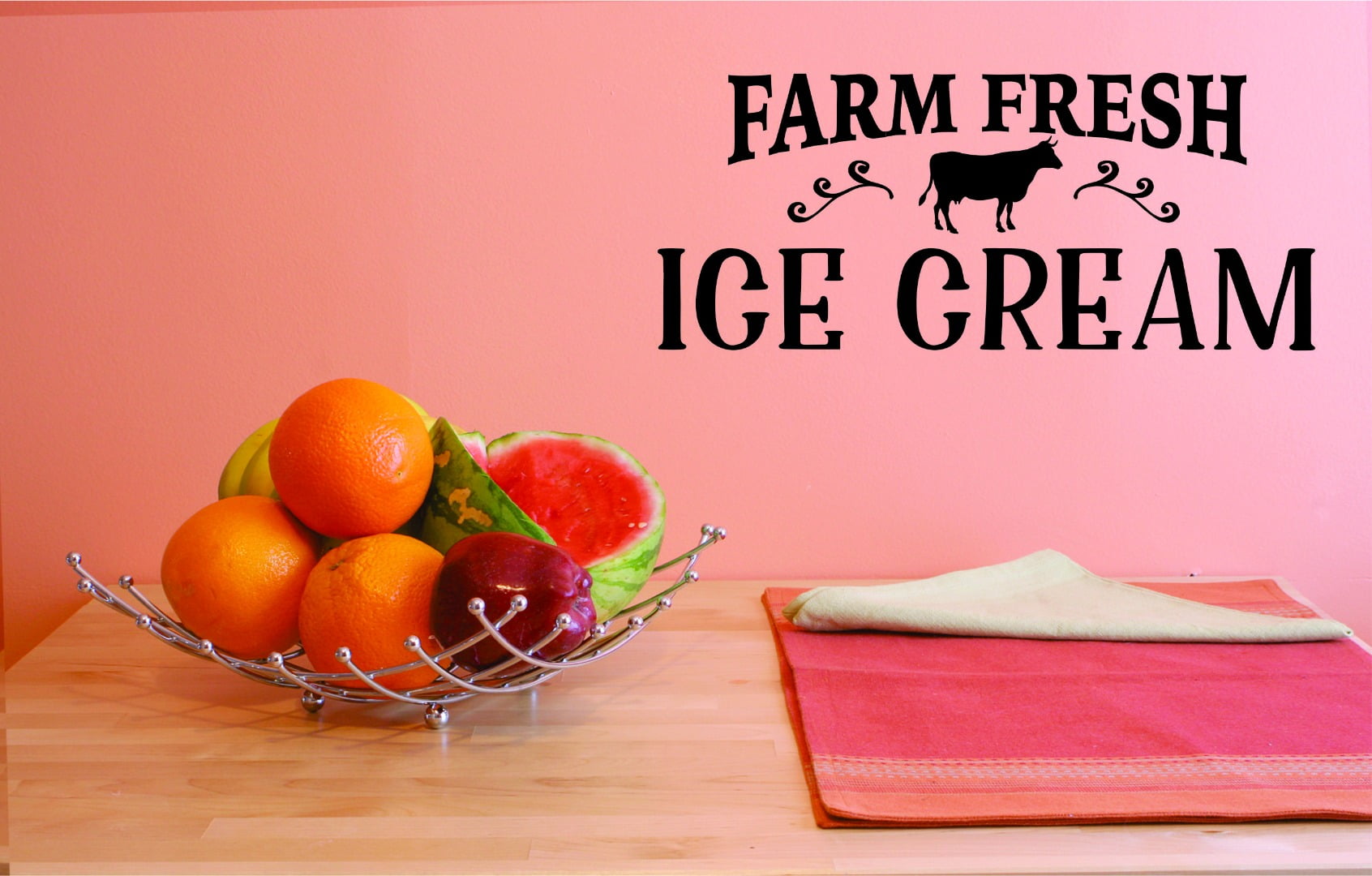 Vinyl Wall Decal Sticker : Farm Fresh Ice Cream Home Decor Picture Art ...
