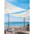 Abstract Oil Painting Sun Shade Sail 12'X16' Yellow Blue Color Block ...