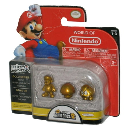 World of Nintendo Super Mario Bros. U Micro Land Figure Set - (Gold ...