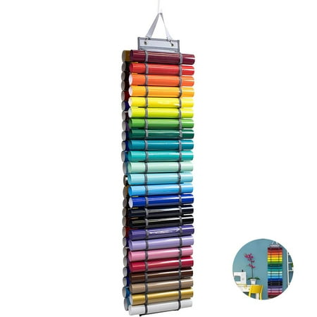 48 Grids Transparent Vinyl Roll Holder Space Vinyl Paper Storage Saving ...