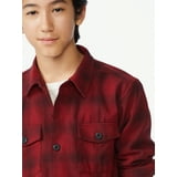 Free Assembly Boy's Flannel Shirt Fashion Jackets, Sizes 4-18 - Walmart.com
