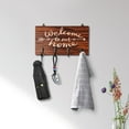 Vacemry Wooden Welcome KeyPersonalized Key Hanger with Steel Hooks ...