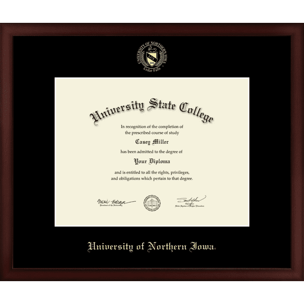 University of Northern Iowa Diploma Frame, Document Size 13" x 10 ...