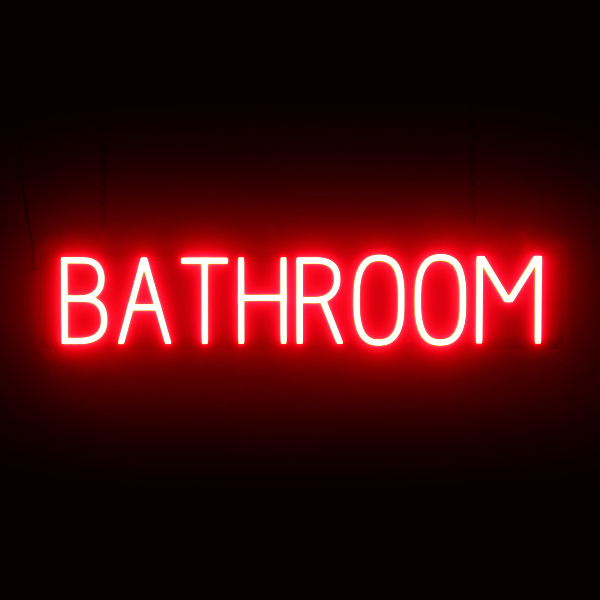 Spellbrite Neon Led Bathroom Sign With Dimming Capability Led Bathroom Signs For Businesses