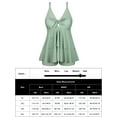 Zenbriele Plus Size 2-Piece Tummy Control Bathing Suits with Knotted ...