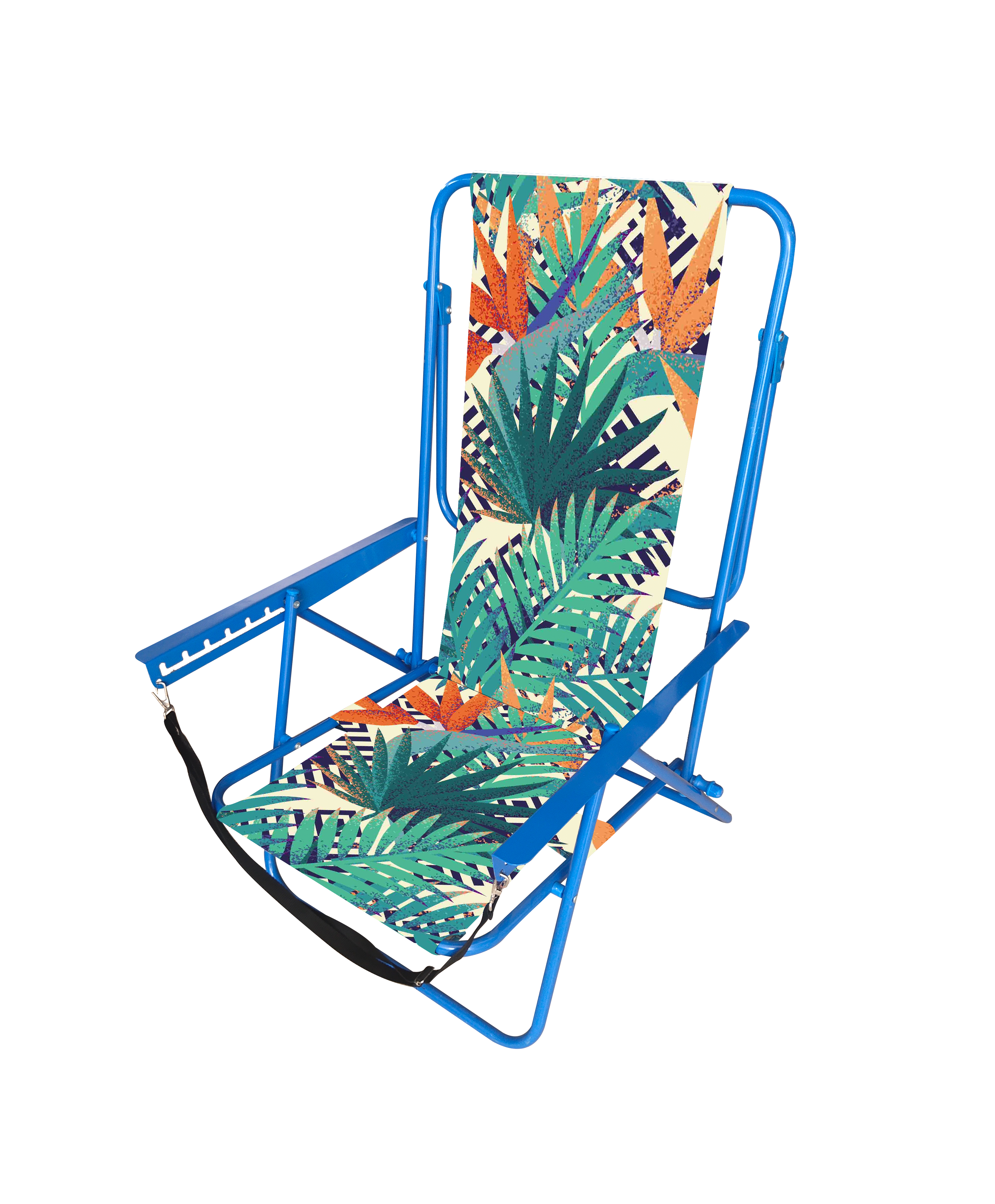 Sun Traders 7 Position Beach Chair with Carry Strap in Assorted Colors ...