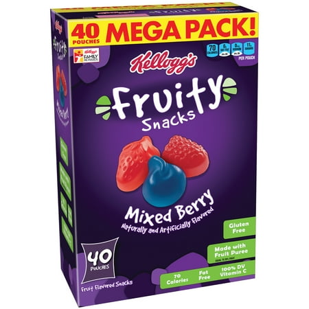Kellogg's Fruity Snacks Mixed Berry Fruit Flavored Snacks 40 ct 32 oz ...