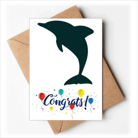 Blue Ocean Docile Cute Dolphin Wedding Cards Congratulations Greeting ...