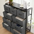 Aidoly 9-Drawer Dresser with Wooden Top, Adjustable Feet, Sturdy Metal ...