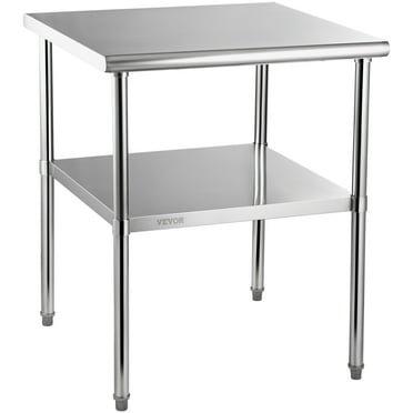 GRIDMANN 24 x 24 Inch Stainless Steel Table w/ Undershelf, NSF ...