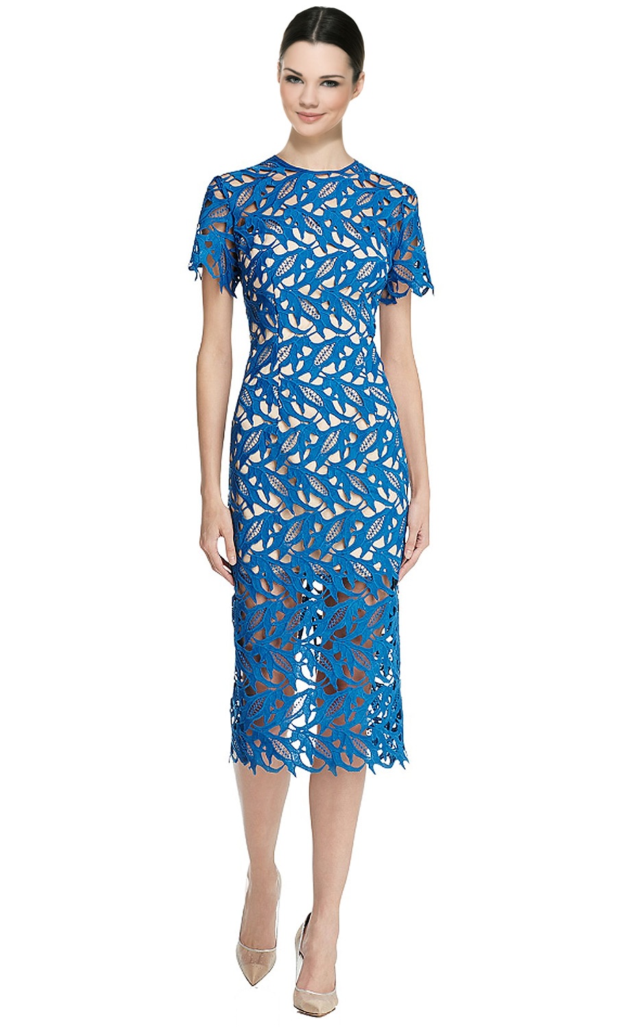 Keepsake This Moment Lace Short Sleeve Midi Cocktail Dresss - Walmart.com