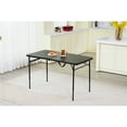 Mainstays 4 Foot Fold-in-Half Adjustable Folding Table, Rich Black ...