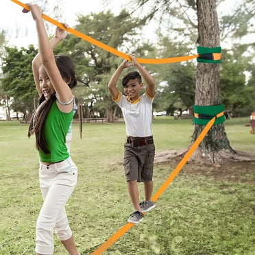 Flybold Slackline Kit for Kids & Adults - 57 Feet with Training Line ...
